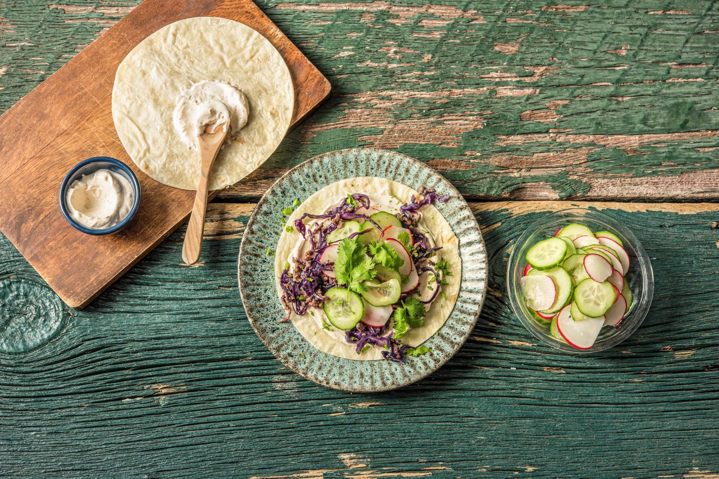On The Menu Next Week Sesame Beef Tacos With Quick Pickled Veggies