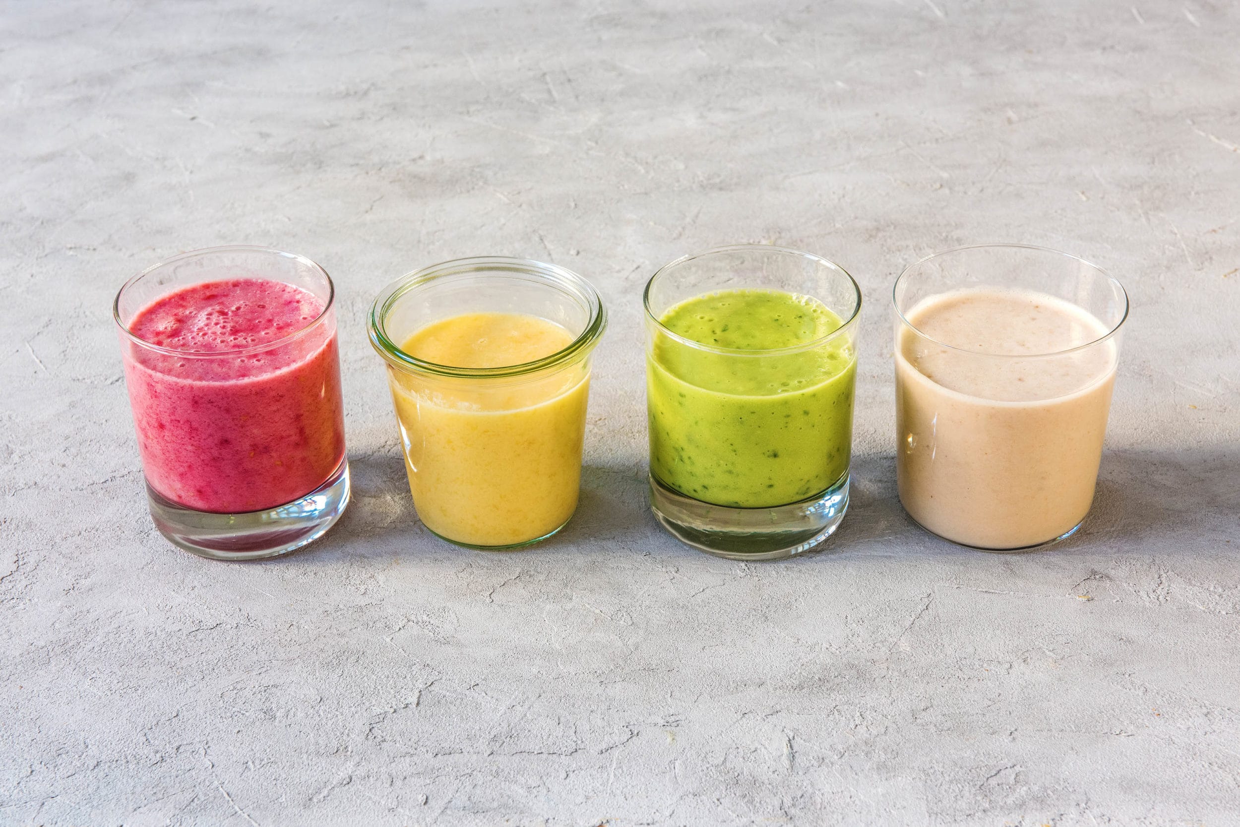 4 Different Colored Tahini Smoothies | The Fresh Times